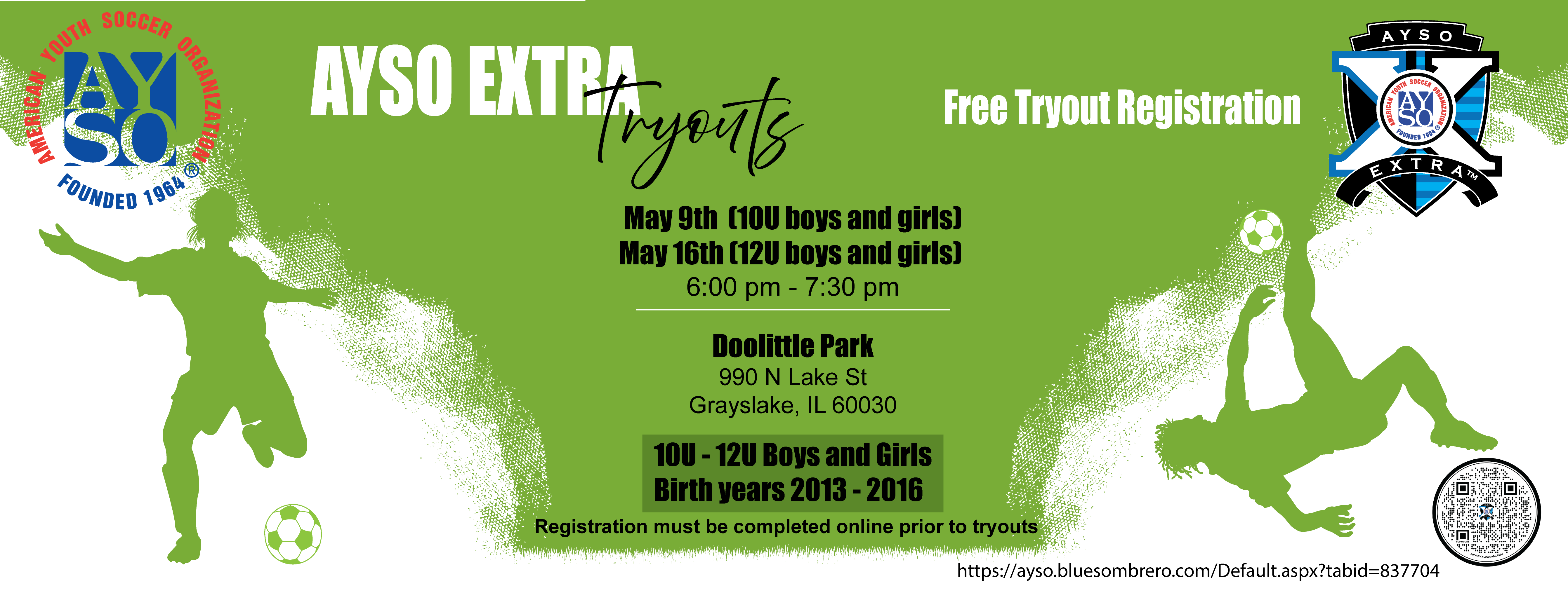 Extra Tryouts Register Now