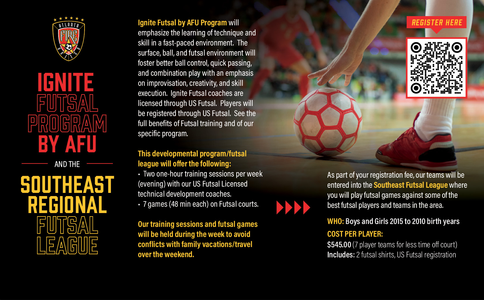 AFU Futsal and Indoor Soccer Programs