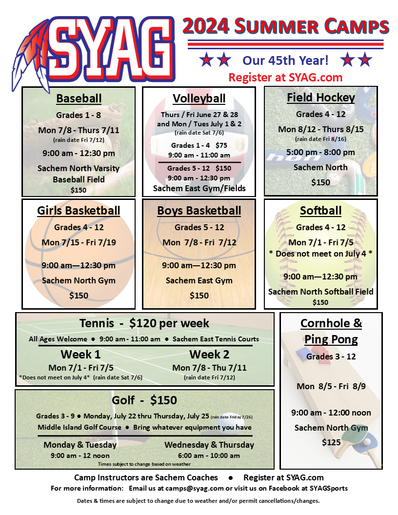 SYAG Summer Camps & Clinics