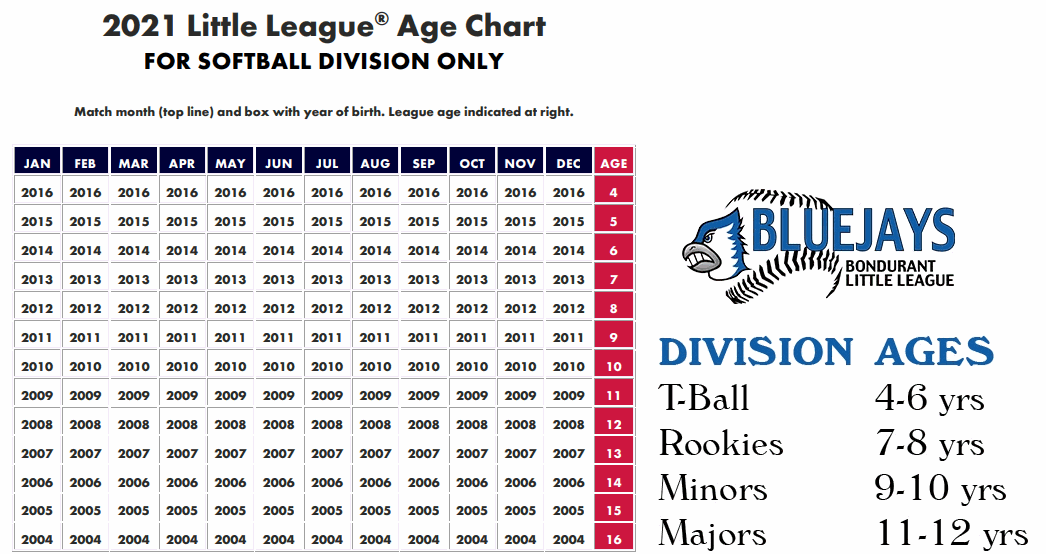 Softball Divisions
