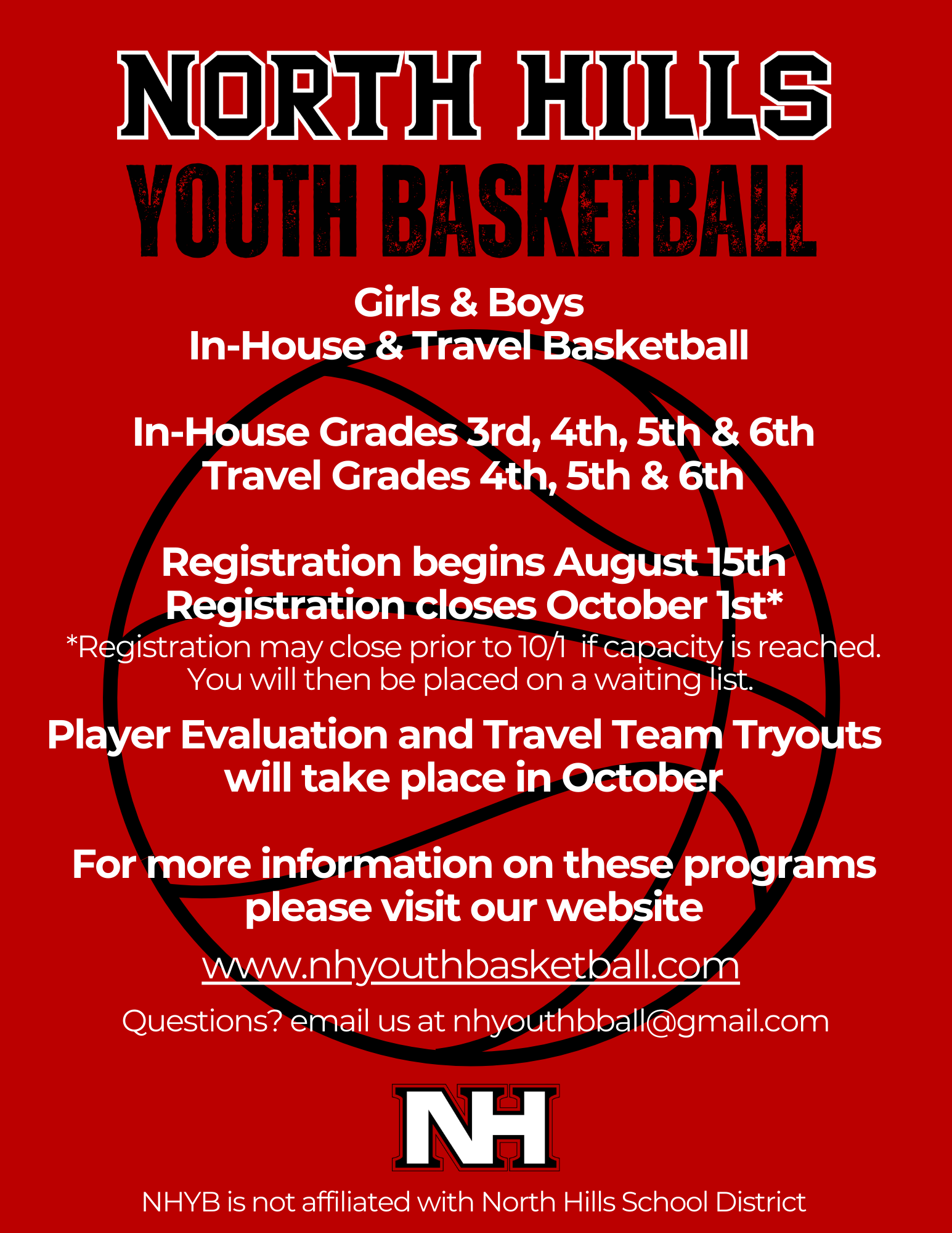 North Hills Youth Basketball > Registration Info