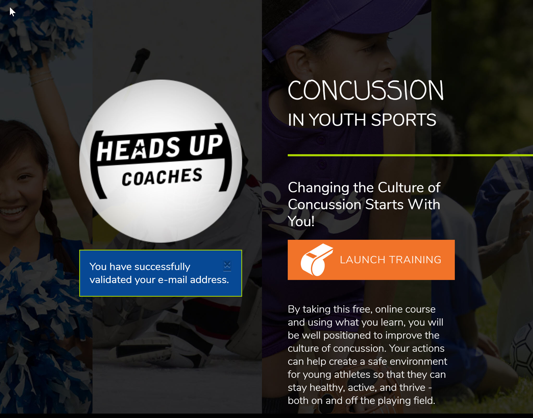 Completing CDC Concussion Certification