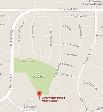 Powell Middle School (Littleton) - Location, Practice & Game Field Maps